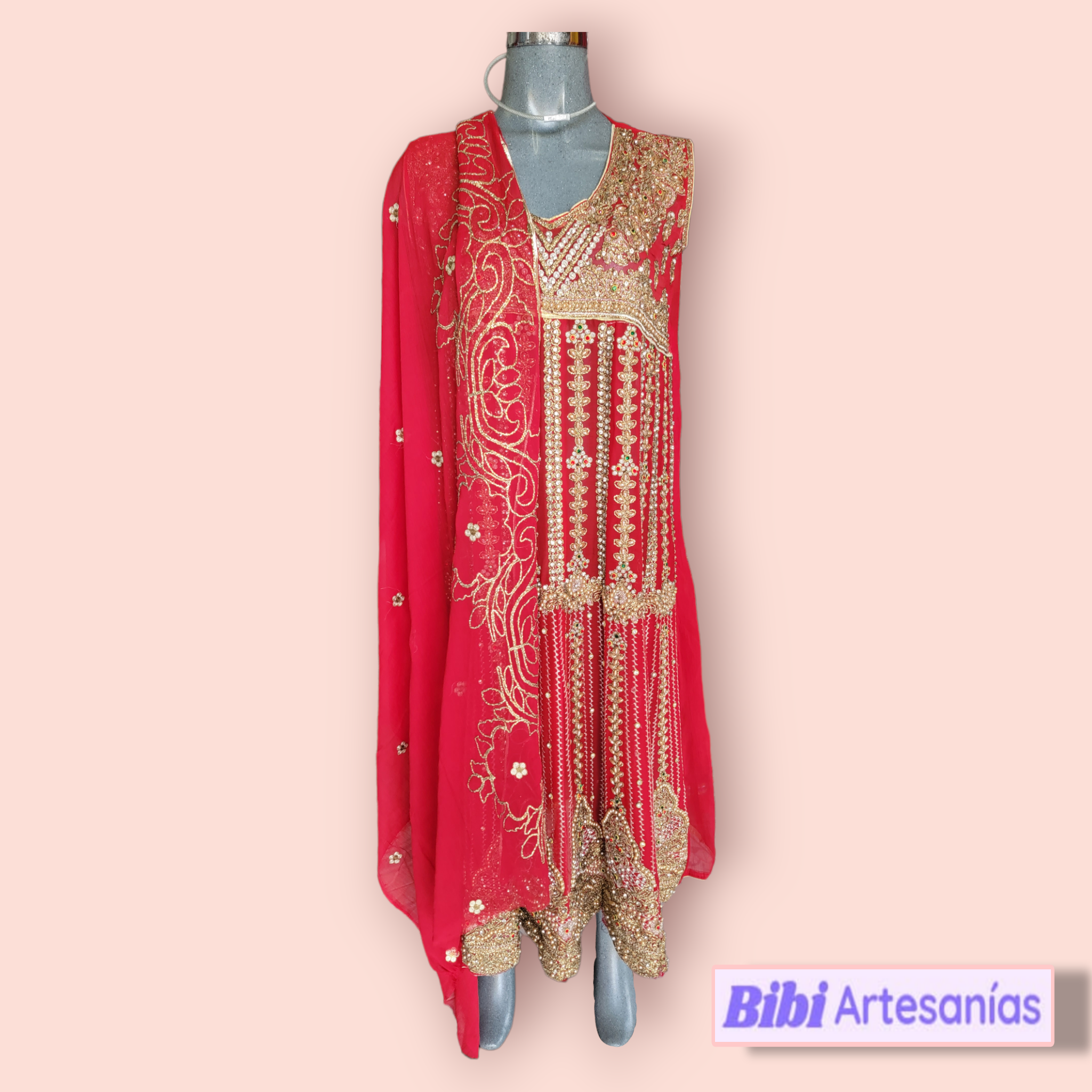 Vestido Pakistani de Fiesta – Bibi Artesanias